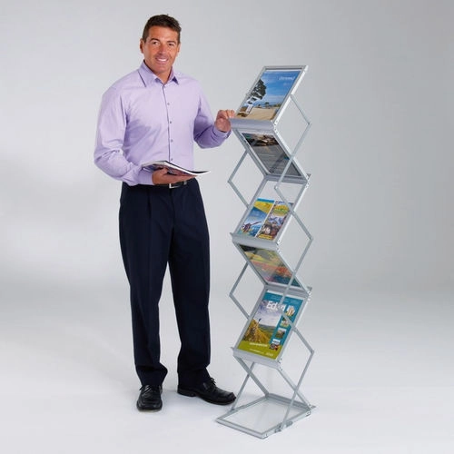 Zig Zag Brochure Stand - Mobiele Presentatieoplossing voor Beurzen en ...